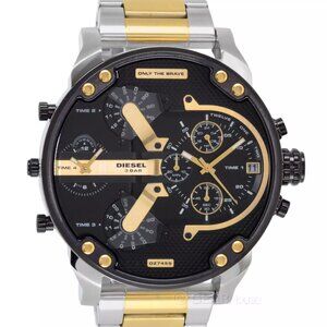Diesel | Accessories | Diesel Dz7459 Black Chronograph Dial Goldsilver ...